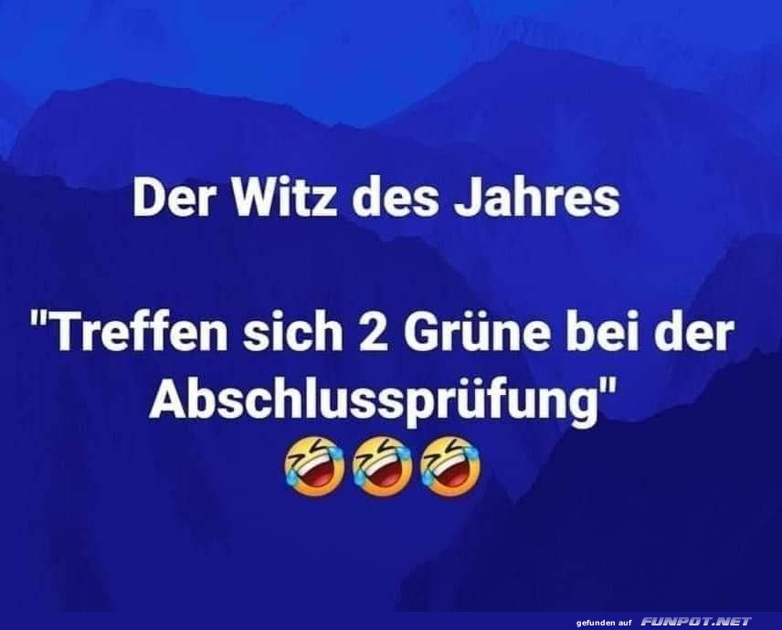 lustiger Spruch: 'Der Witz des Jahres'